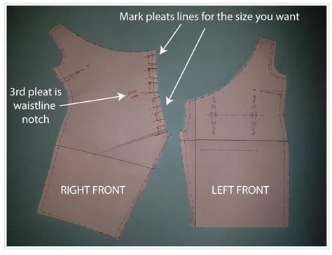 How To Blend Sewing Pattern Sizes When There Are Darts Or Pleats