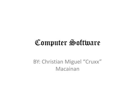 computer software pptx