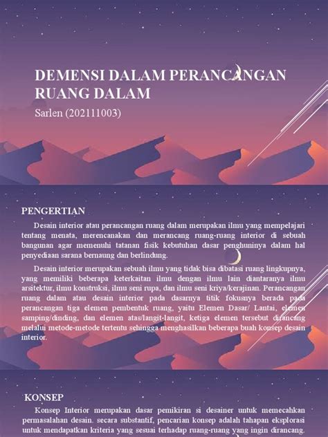 Demensi Dalam Perancangan Ruang Dalam Pdf