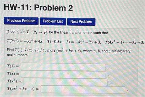 solved hw 11 problem 2 previous problem problem list next