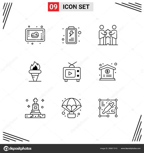 Group Modern Outlines Set Television Olympic Cooperation Holding Games