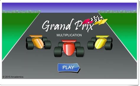 Juegos Educativos De Matemáticas Online Grand Prix Multiplication