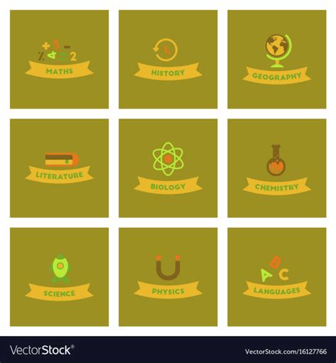 Free Assembly Flat Icons Rocket Geography Physics Vector Image Nohatcc