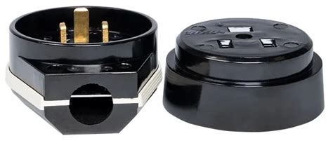 Разъем соединительный для электроплиты белый, вилка и розетка ...