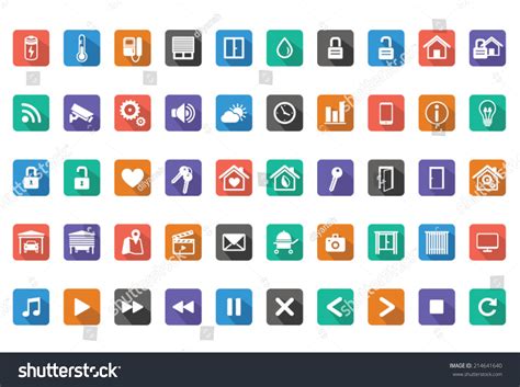 Home Automation Smart Home Icon Setvector Stock Vector Royalty Free