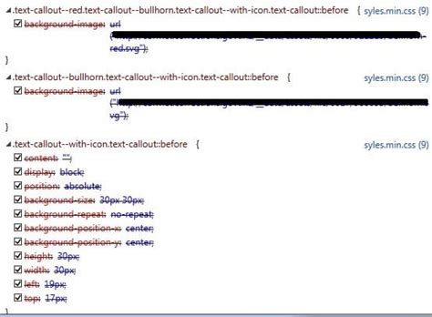 ie11 pseudo element before styles not rendering crossed out webdev
