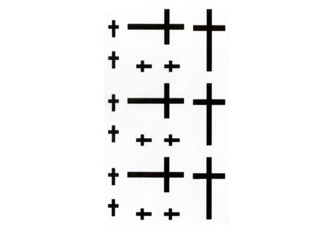Small Crosses Temporary Tattoos 2 Sheets Tat In A Flash