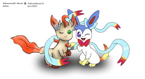Leafeon And Sylveon Collab With TheEeveeMaster By PokemonGO Eevee On DeviantArt