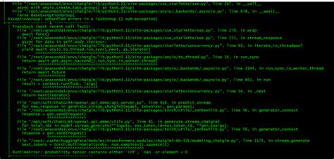zai org chatglm3 6b 6b 32k模型通过api启动推理时报错RuntimeError probability tensor contains either