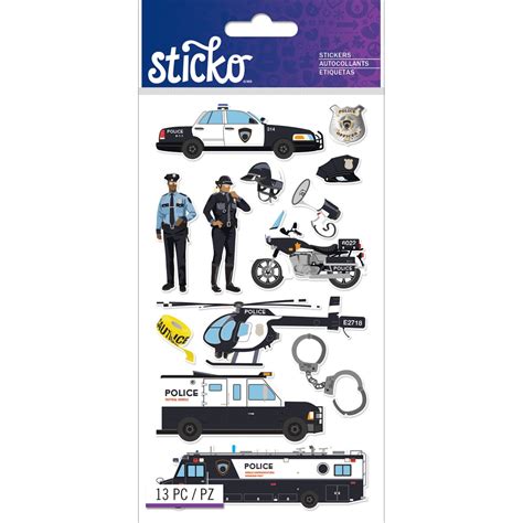 Sticko Stickers Police Officer Cars 13pcs Count 1 Michaels