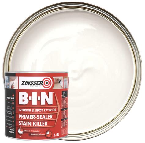 Zinsser B I N Primer Sealer White 2 5l Uk
