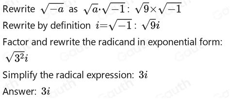 solved use the imaginary number i to rewrite the expression below as a