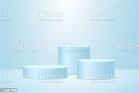 미니멀리스트 연단과 추상적 인 배경 구성을 렌더링하는 3d 벡터 장면 제품 디스플레이를위한 기하학 플랫폼 모양 장면의 3d