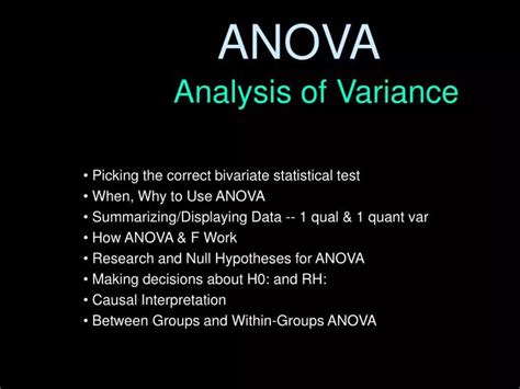 PPT ANOVA PowerPoint Presentation Free Download ID