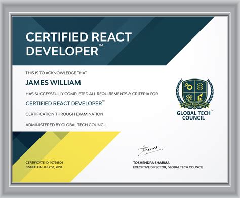Best React Certificate Program React Certification Online Global