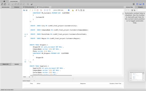 Solved The Script File Finalprojectdatabasecis467sql