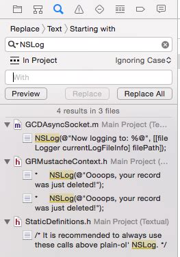 How To Remove Line Contains Starting With NSLog IOS Stack Overflow