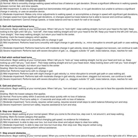 Pdf Dynamic Gait Index Brazilian Version