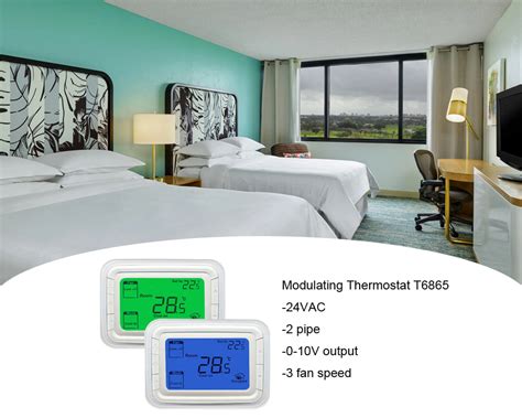 2 Pipe Modulating Digital Room Thermostat T6865