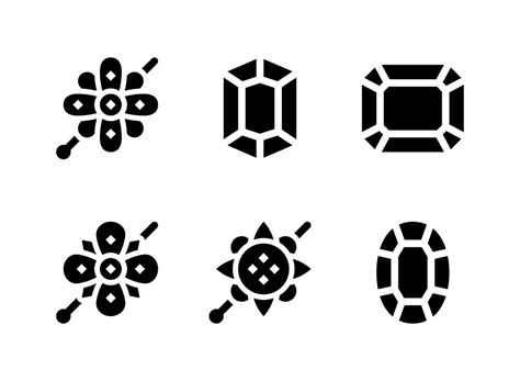 Simple Set Of Jewelry Related Vector Solid Icons 13317745 Vector Art