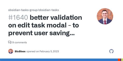 Better Validation On Edit Task Modal To Prevent User Saving