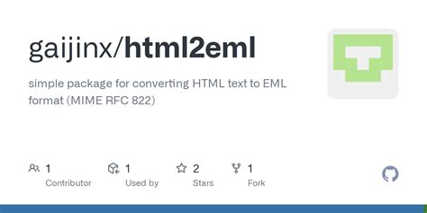 Github Gaijinxhtml2eml Simple Package For Converting Html Text To Eml Format Mime Rfc 822
