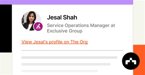 jesal shah service operations manager at exclusive group the org