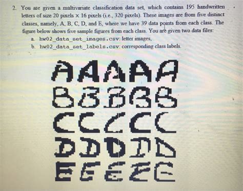 2 you ate given a multivariate classification data