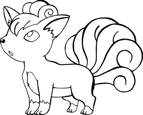 Cute Pokemon Vulpix Pictures To Print Out Pokemon Coloring Pages