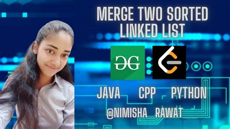 MERGE TWO SORTED LINKED LIST | CPP | JAVA | PYTHON | HINDI - YouTube