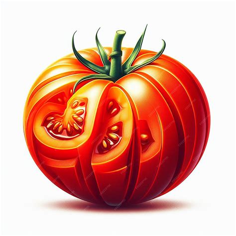 Premium Vector Isolated Trendy Modern Tomato Vegetable Veggie Vector
