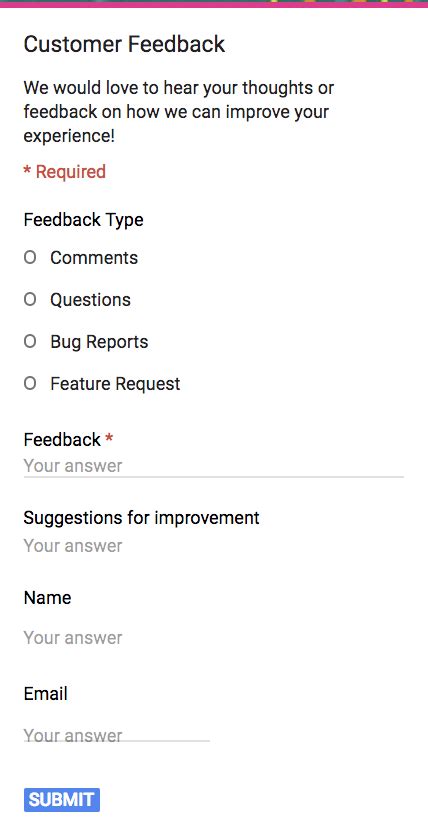 How To Use Google Forms To Collect Customer Feedback