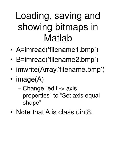 Ppt Bitmap Files And Manipulation Using Matlab Powerpoint