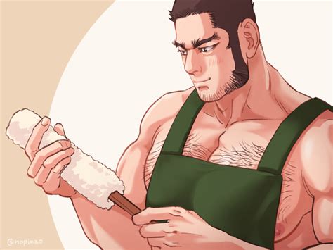 Nopinzo Tanigaki Genjirou Golden Kamuy Boy Apron Bara Beard