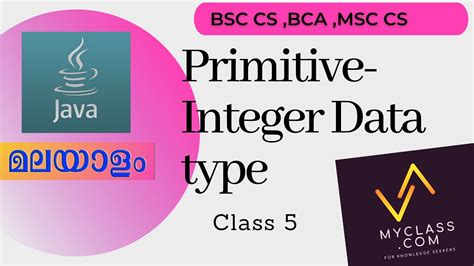 Java Class 5 Java Data Types Explained In Malayalam Primitive And Non Primitive Types Youtube