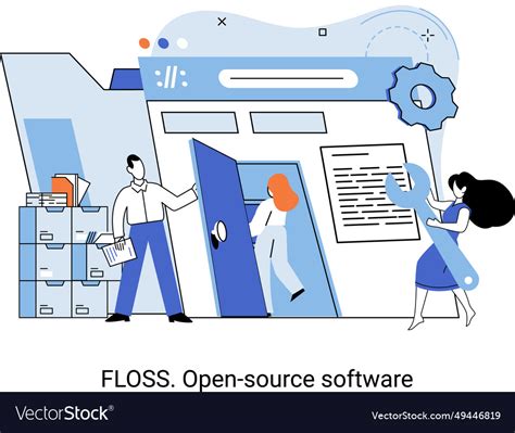 floss open source software free product anyone vector image