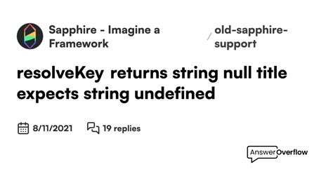 Resolvekey Returns `string Null` Title Expects `string Undefined` Sapphire Imagine A
