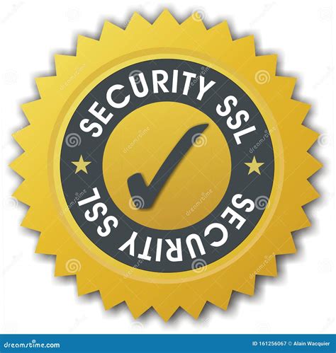 Round Button With Written On Security Ssl Stock Illustration Illustration Of Risk Defense