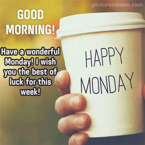 Good Morning Monday Coffee Image Rosette