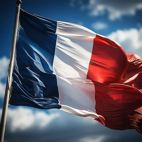 Premium Photo Flat Print Design White Background French Flag Illustration