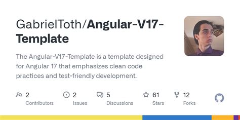 github gabrieltoth angular v17 template the angular v17 template is