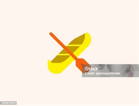 카누 벡터 아이콘입니다 노 플랫 컬러 기호와 고립 된 카약 벡터 카약 노 젓는 배에 대한 스톡 벡터 아트 및 기타 이미지 카약 노 젓는 배 이모티콘 Canoe