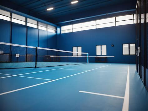 Premium Padel Playground Empty Blue Padel Court Ready For Play Premium Ai Generated Image