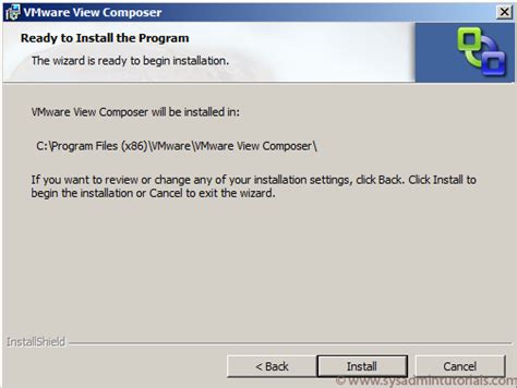 Installing VMware View Composer