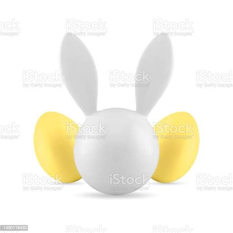 부활절 토끼 구체 머리 긴 귀 닭 달걀 전통 종교 휴일 3d 아이콘 벡터 유리잔에 대한 스톡 벡터 아트 및 기타 이미지 유리잔 토끼 공휴일 Istock