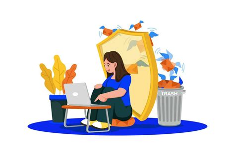 Spam Filters Protect Users From Unwanted Emails 28046093 Vector Art At