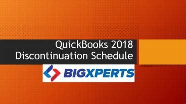 QuickBooks Desktop Version 2018 Discontinued Presentation Free To Download