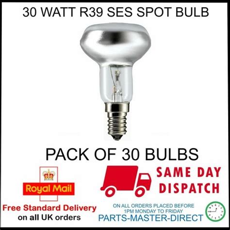 30 Watt Light Bulb R39 Ses E14 Base Dimmable Reflector Spot Lamp 30w