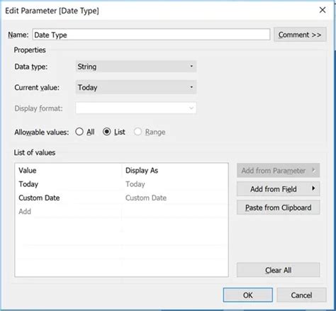 Enabling Custom Date Option In Tableau OneSix