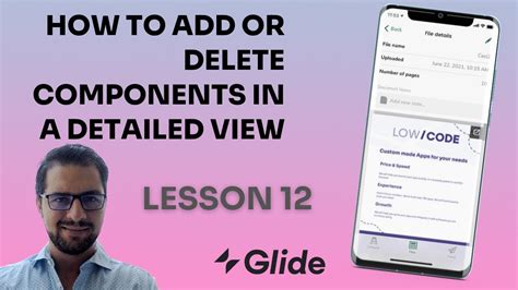 Lesson 12 How To Add Or Delete Components In A Detailed View In A Glide App Youtube